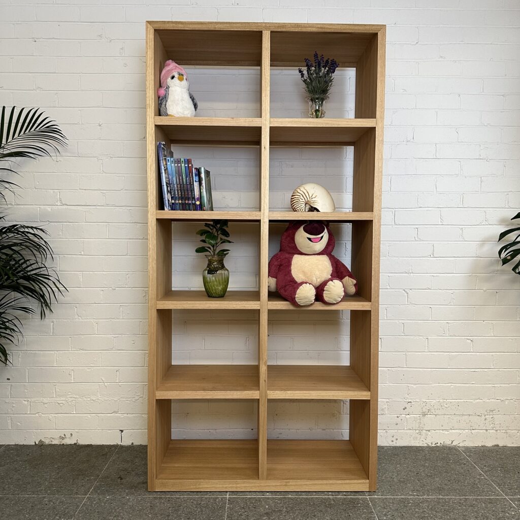 Tassie Oak Two Piece Cube Bookcase- Australian made- AUSFURNITURE