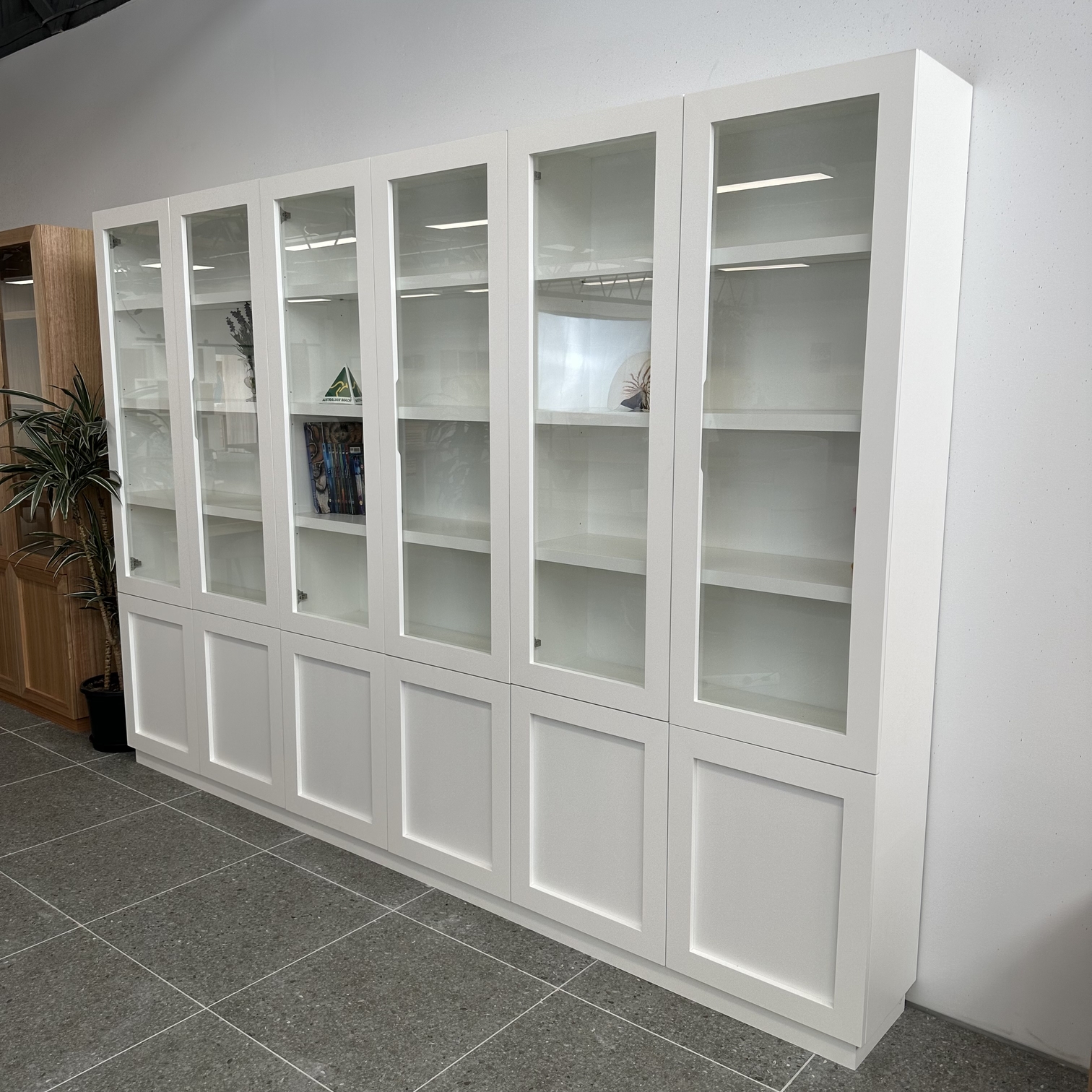 White Painted Vista Wall Unit Bookcase- Australian made- AUSFURNITURE