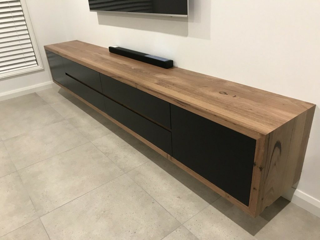Custom Timber Wall-Mounted TV Unit | Made in Australia